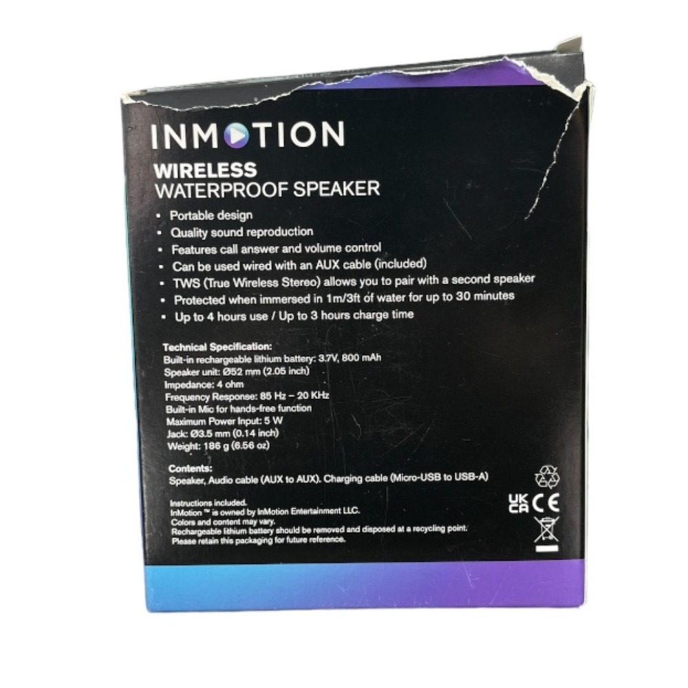 Pre-owned INMOTION Wireless Waterproof Speaker - Own4Less